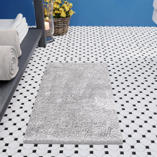 Wayfair | Gray & Silver Bath Rugs & Mats You'll Love in 2023