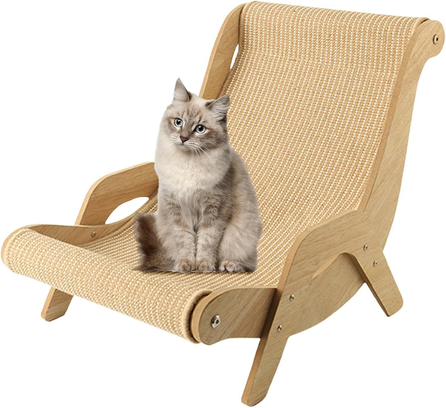 Archie & Oscar™ Sisal Scratching Cat Lounge Chair with Wooden Frame ...