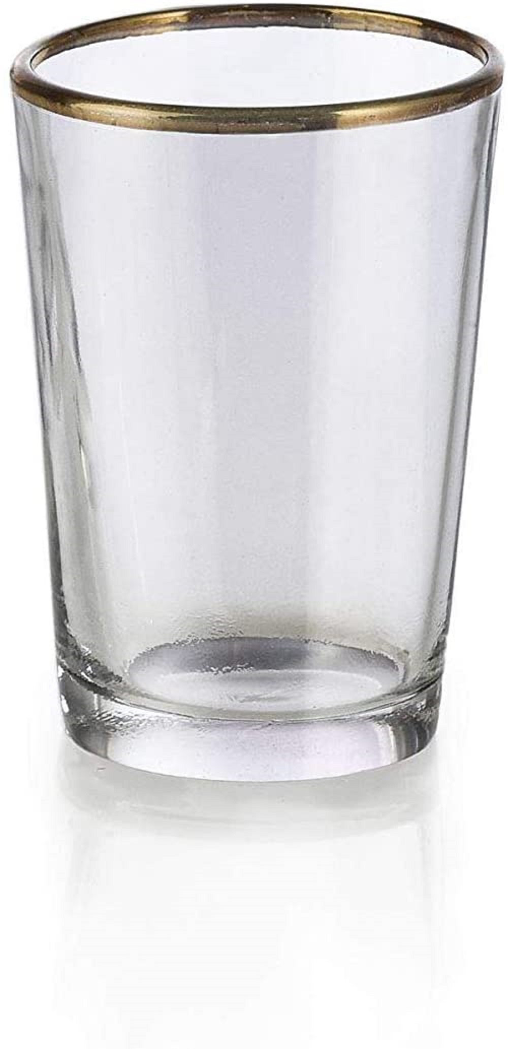 Latitude Run® Set Of 6 Gold Rimmed Glass Votive Holders, Ideal For Use ...