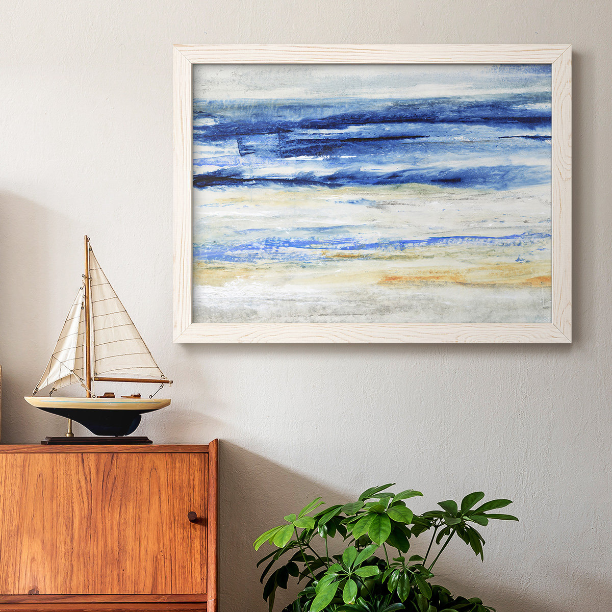Winston Porter Choppy Seas II- Rustic Framed Gallery Wrapped Canvas ...
