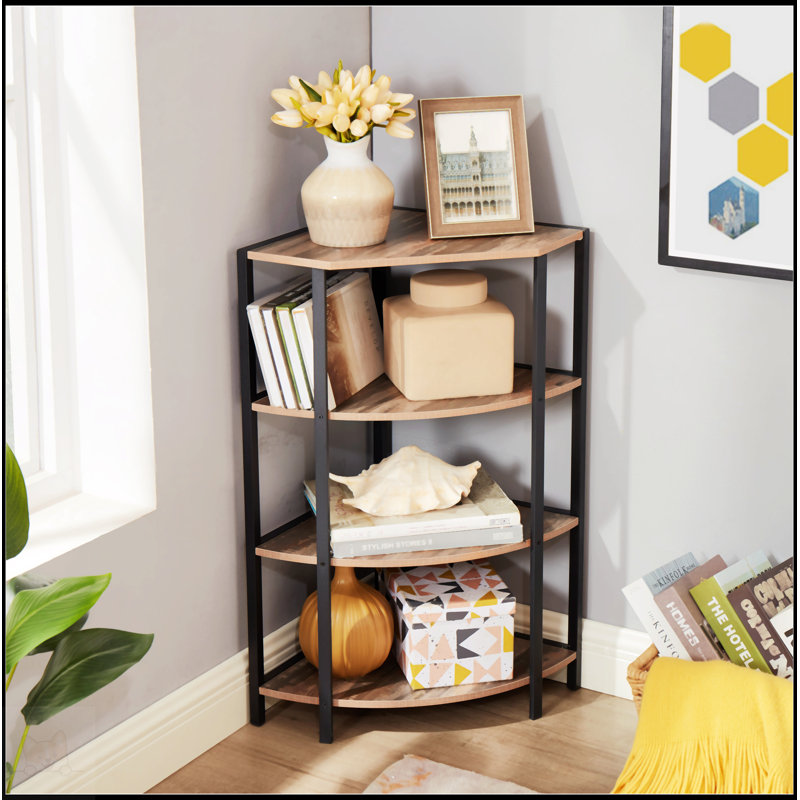 17 Stories Ulphia Corner Bookcase | Wayfair
