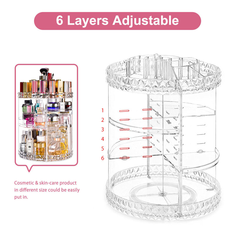 Mercer41 360 Rotating Makeup Organizer Large Perfume Cosmetics ...