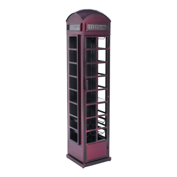 Lark Manor™ Ameirah Vintage Telephone Booth Bar Cabinet & Reviews | Wayfair