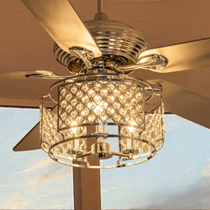 Chrome Ceiling Fans You'll Love | Wayfair