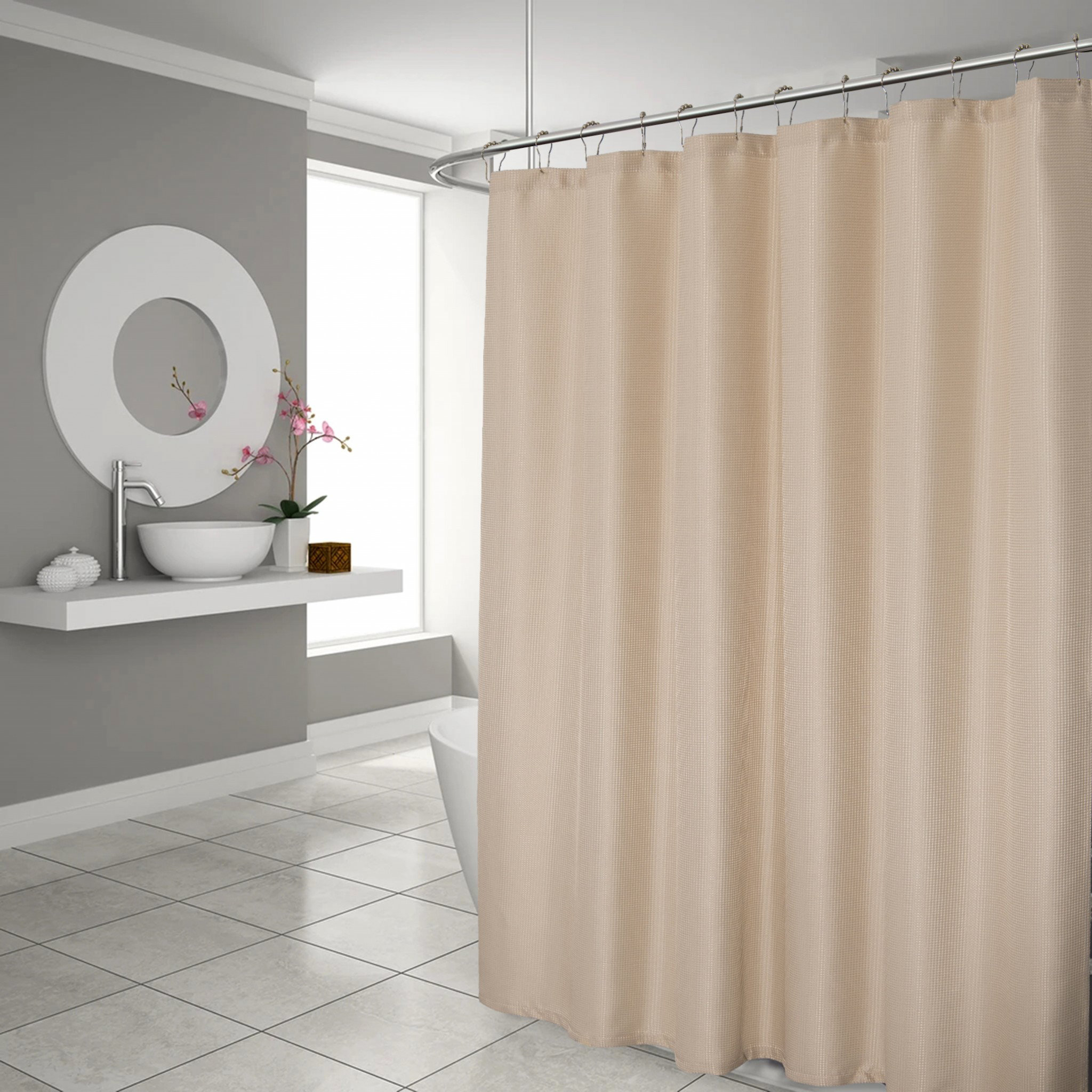 Latitude Run® Solid Color Single Shower Curtain & Reviews | Wayfair
