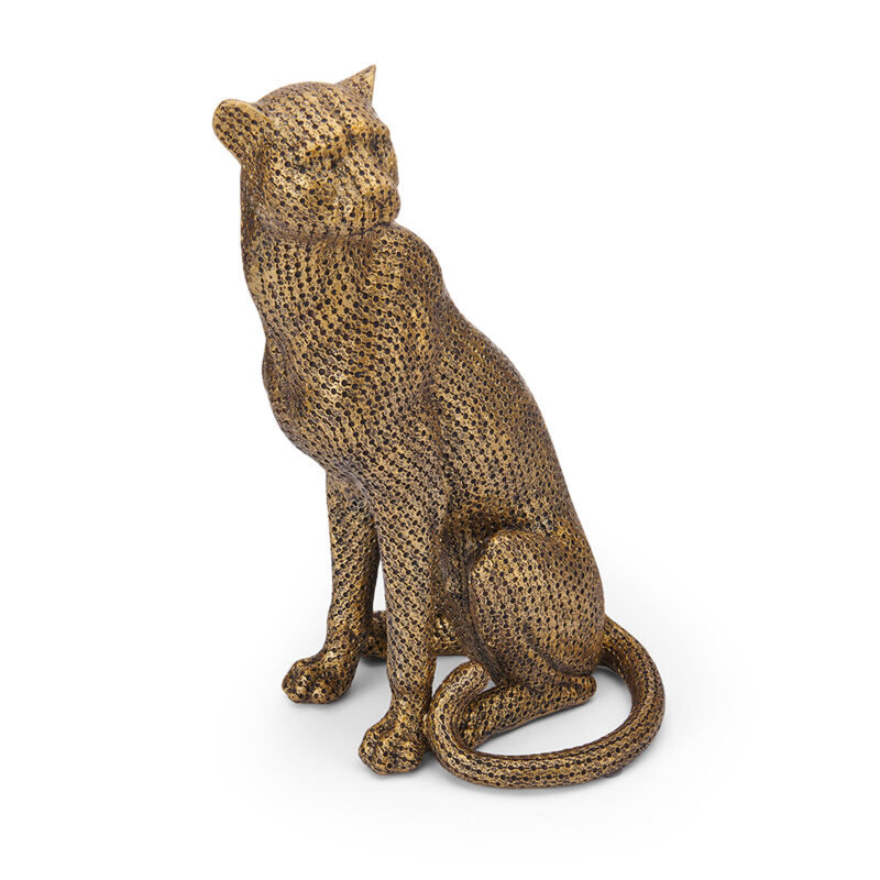 Mikasa 9 in. Gold Resin Sitting Leopard Figurine & Reviews | Perigold