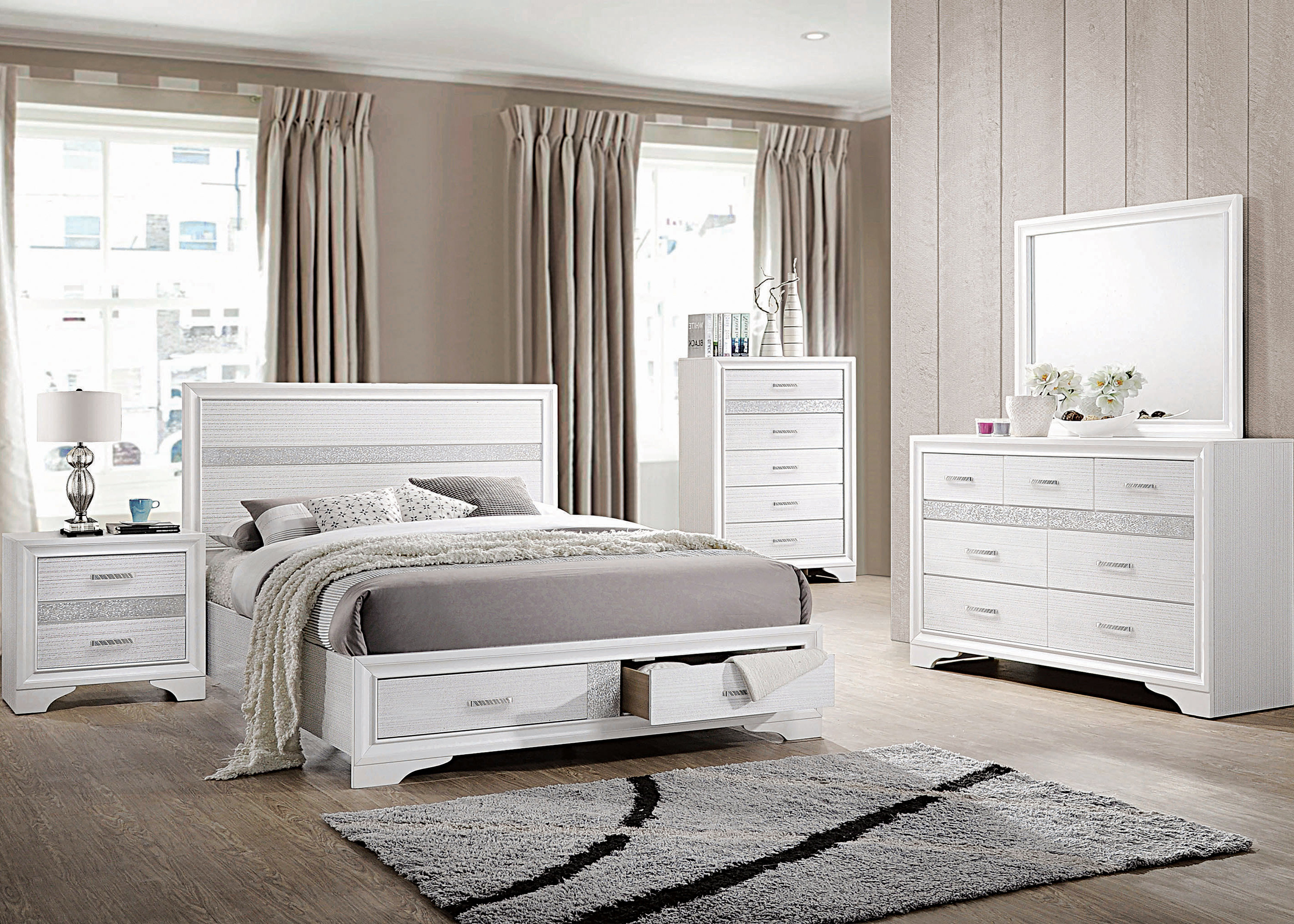 Rosdorf Park Keari 4 - Piece Bedroom Set in White | Wayfair