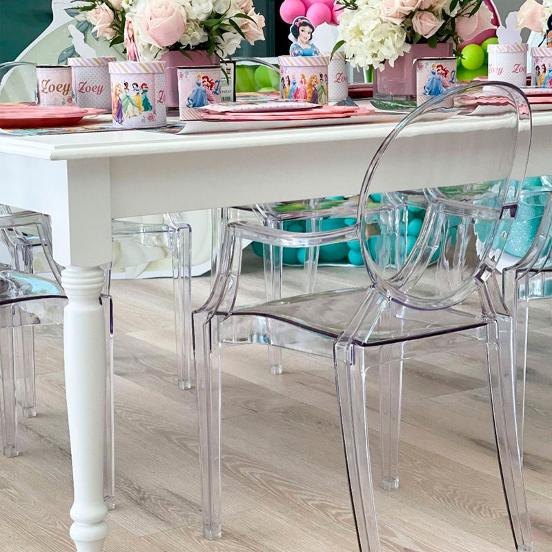 Strings Attached Decor Luis Kid's Transparent Replica Dining Chair ...