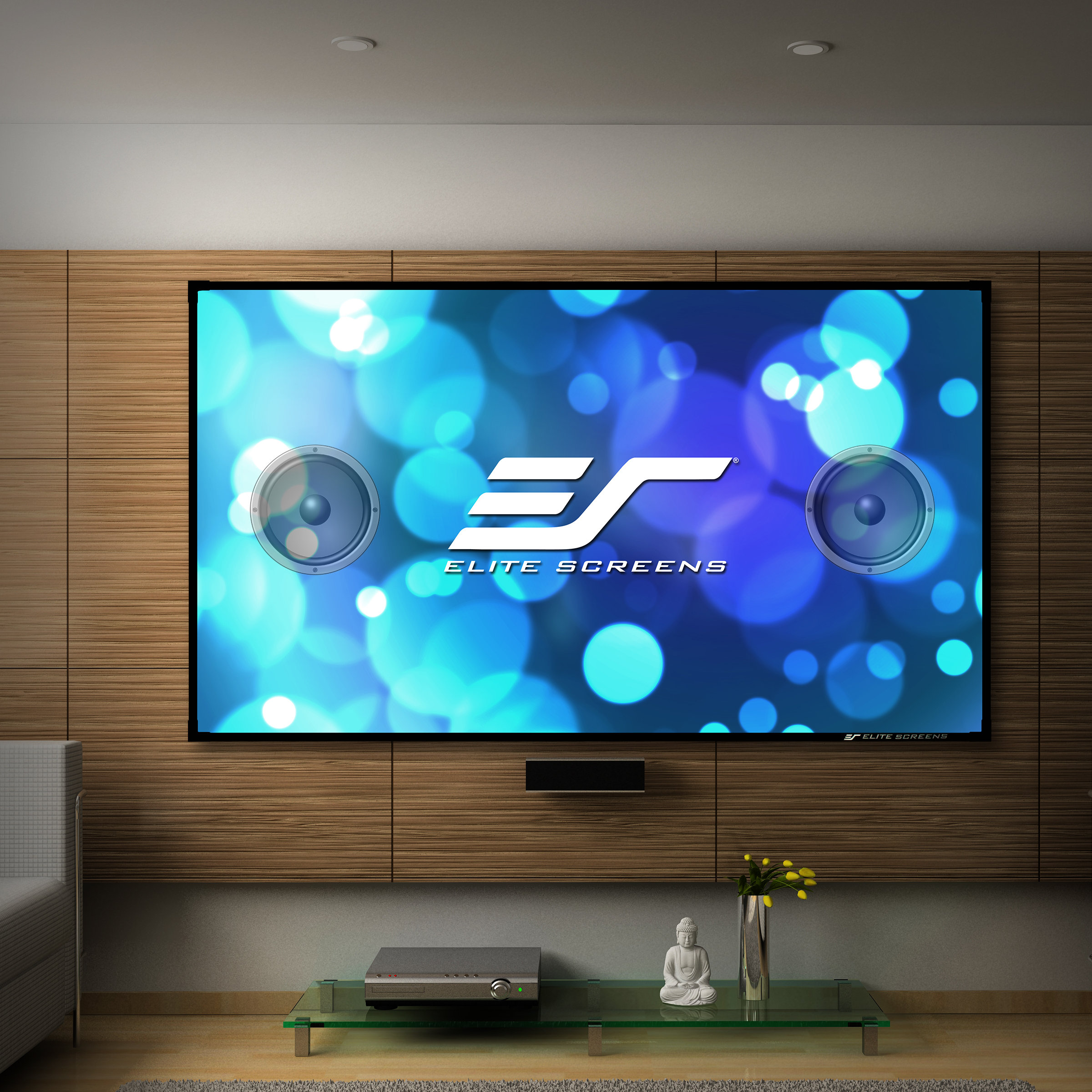 Elite Screens Aeon AcousticPro UHD Series Edge Free Fixed Frame Wall ...