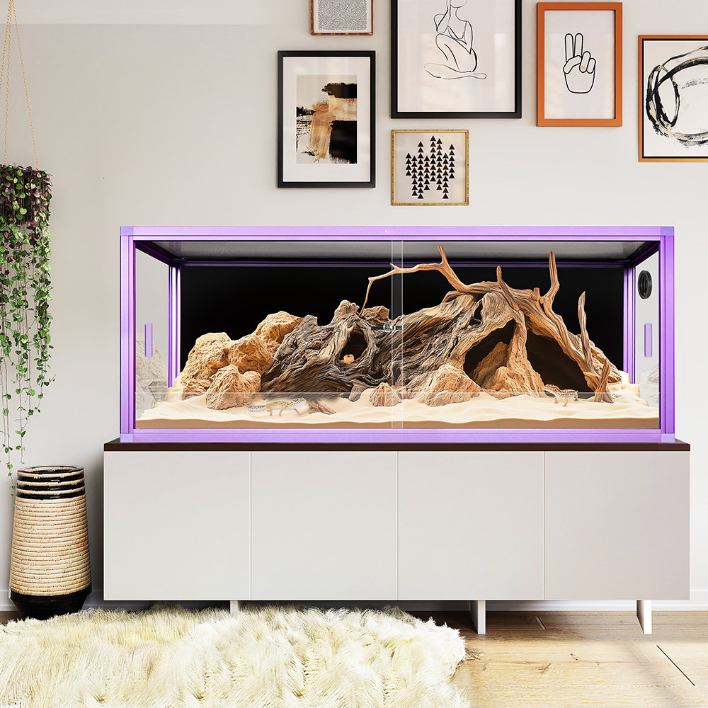 OiiBO 64-Gallon Bearded Dragon Tank: Easy Maintenance, Front-Opening ...