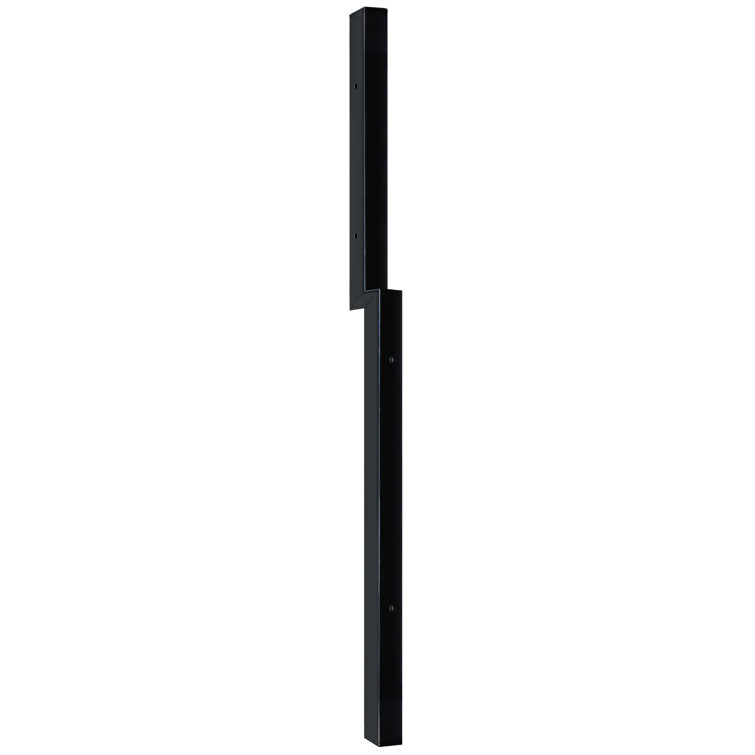 OUTDECO 16" Galvanized Steel Fence Extension Leg, Black | Wayfair