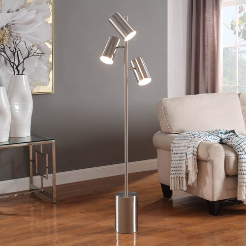 Silver Floor Lamps You'll Love | Wayfair