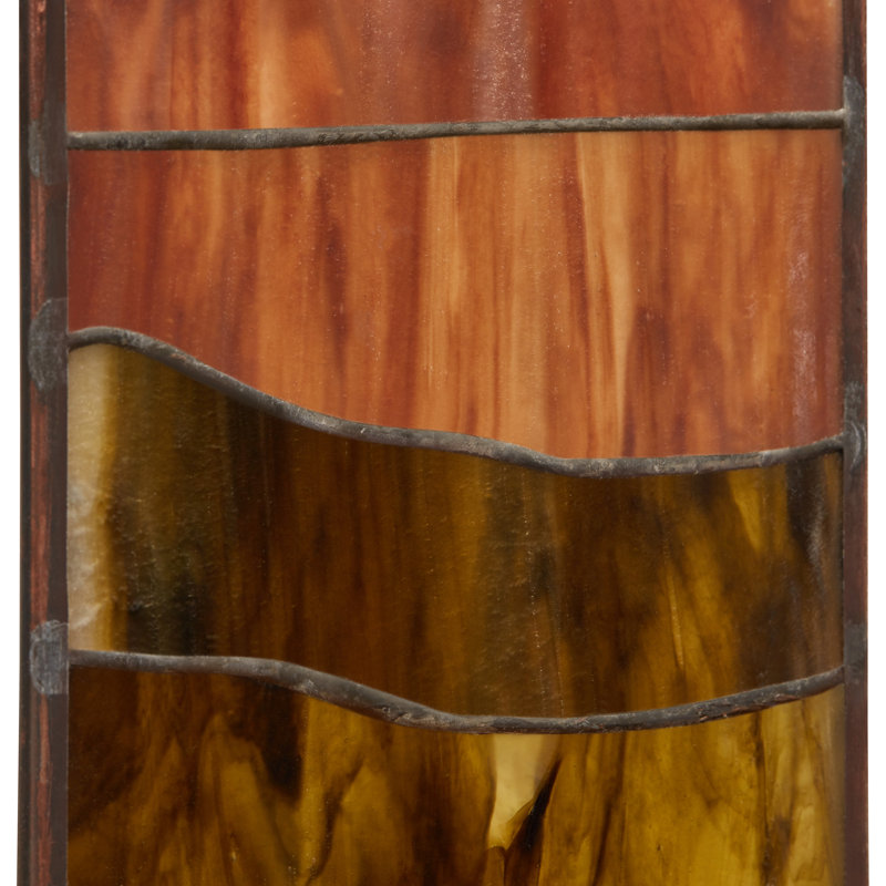 Wrought Studio™ 36"H Oversized Geometric Stained Glass Window Panel ...