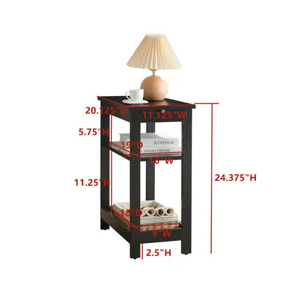 Ebern Designs Deina 3 Tier End Table - Square End Table - Table for ...