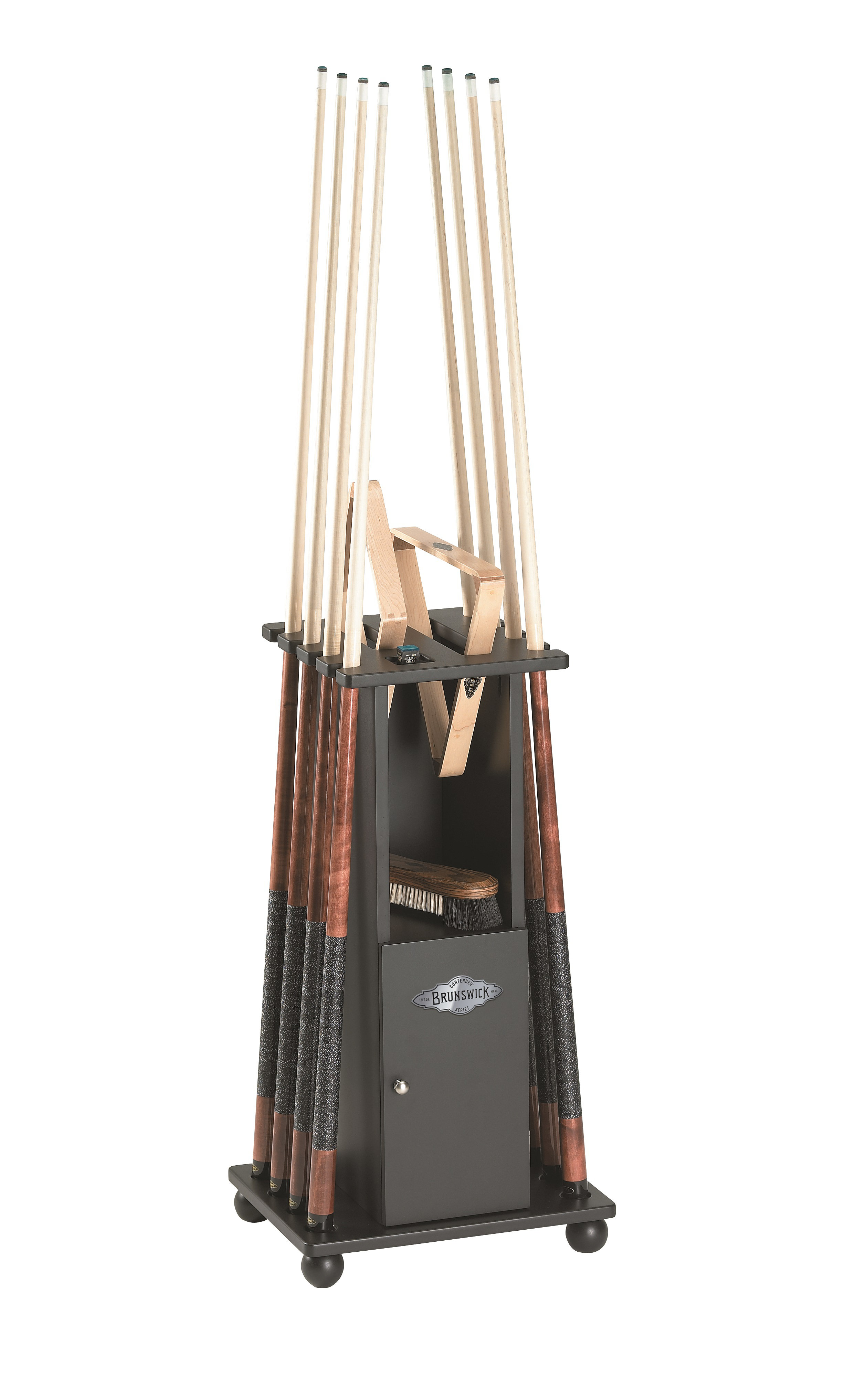 Brunswick Billiards Brunswick Heritage Floor Cue Rack - Holds 8 Cues ...