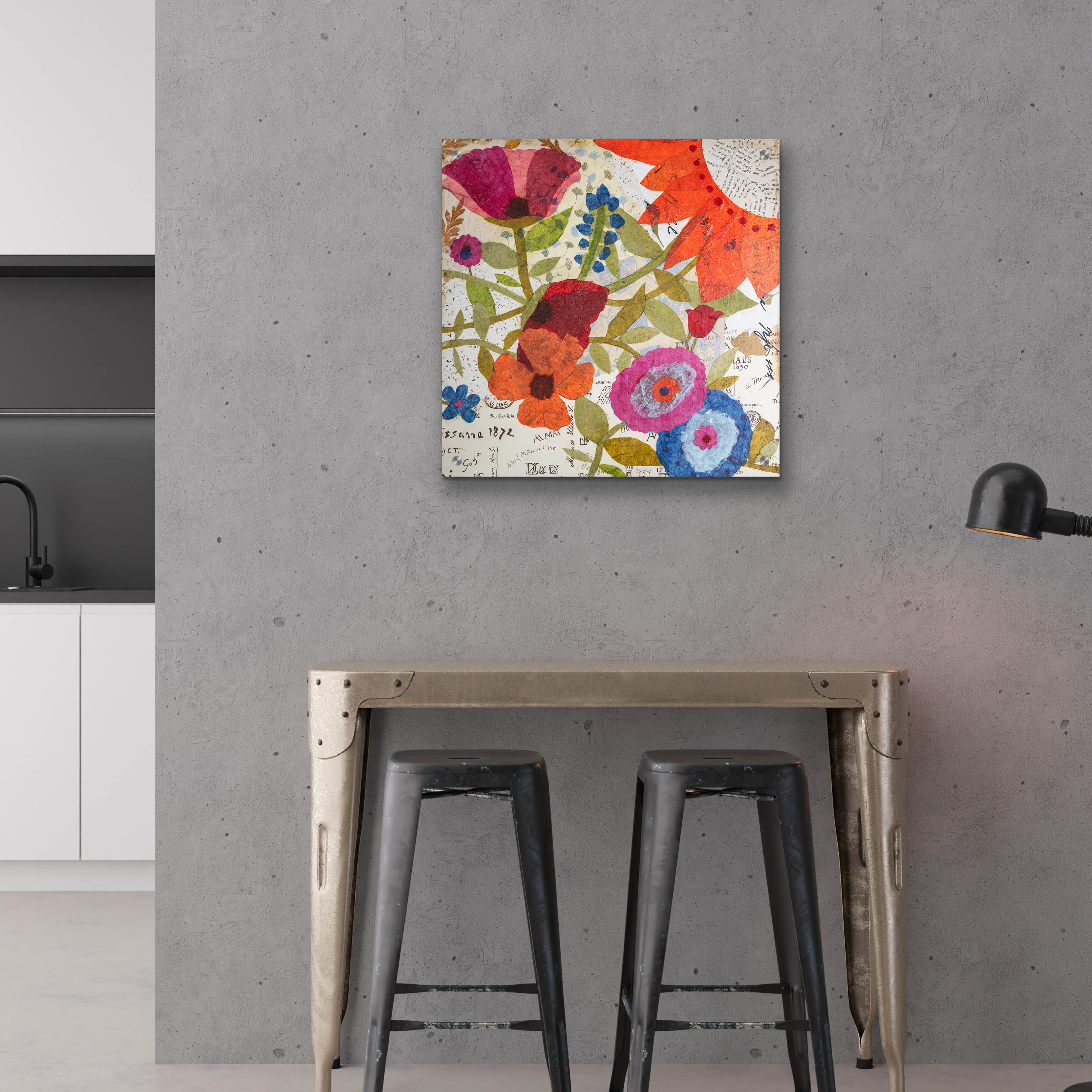 August Grove® 'Paper Posies' by Jeri Hauth Acrylic Glass Wall Art | Wayfair