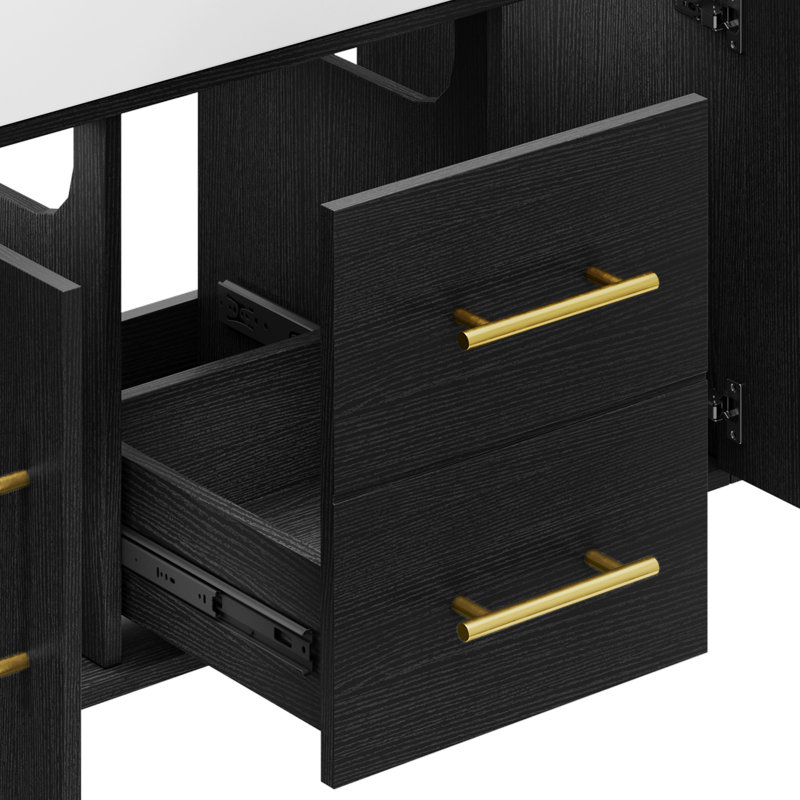 Mercer41 Abbiss Mercer41 40'' Wall Mounted Single Bathroom Vanity With ...