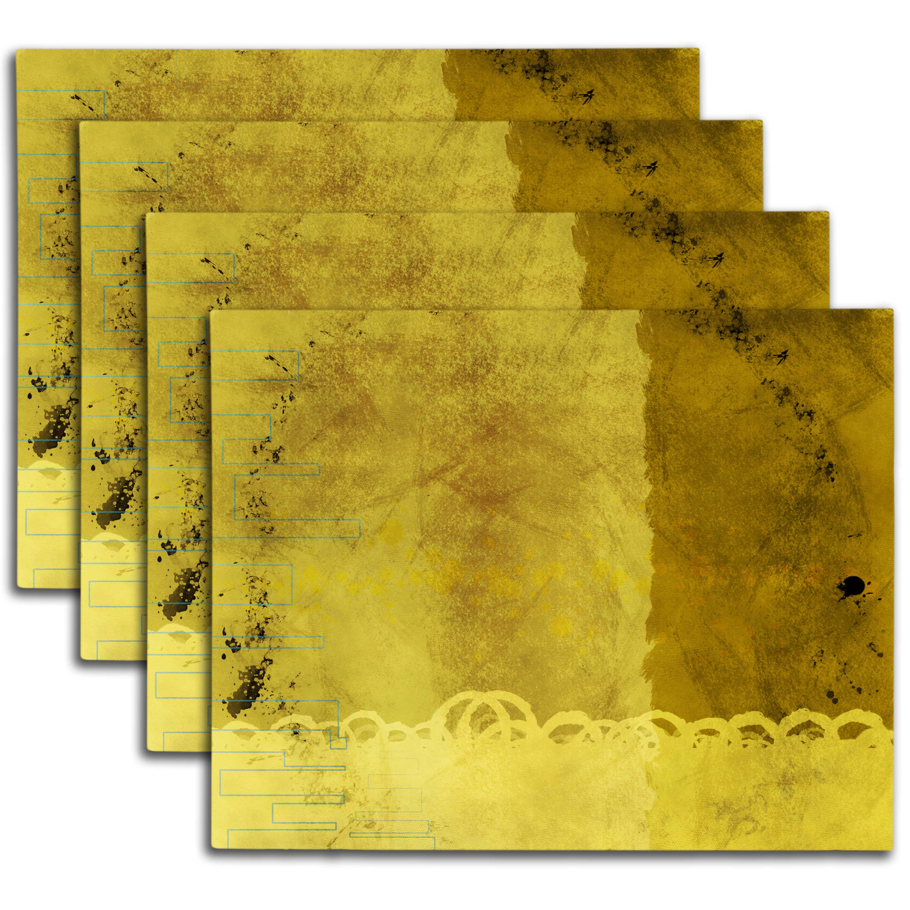 LeRoi Products Luxurious Unique Modern Designer Two-Ply, 14x18 Placemat ...