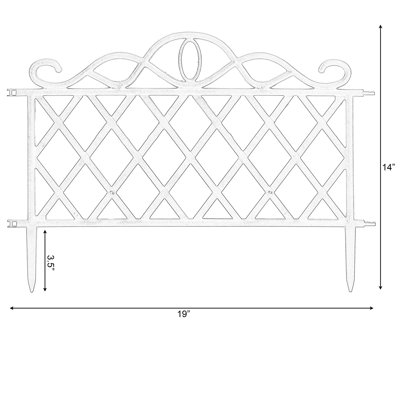 Gardenised 14'' H x 18.75'' W Black Metal Fencing & Reviews | Wayfair