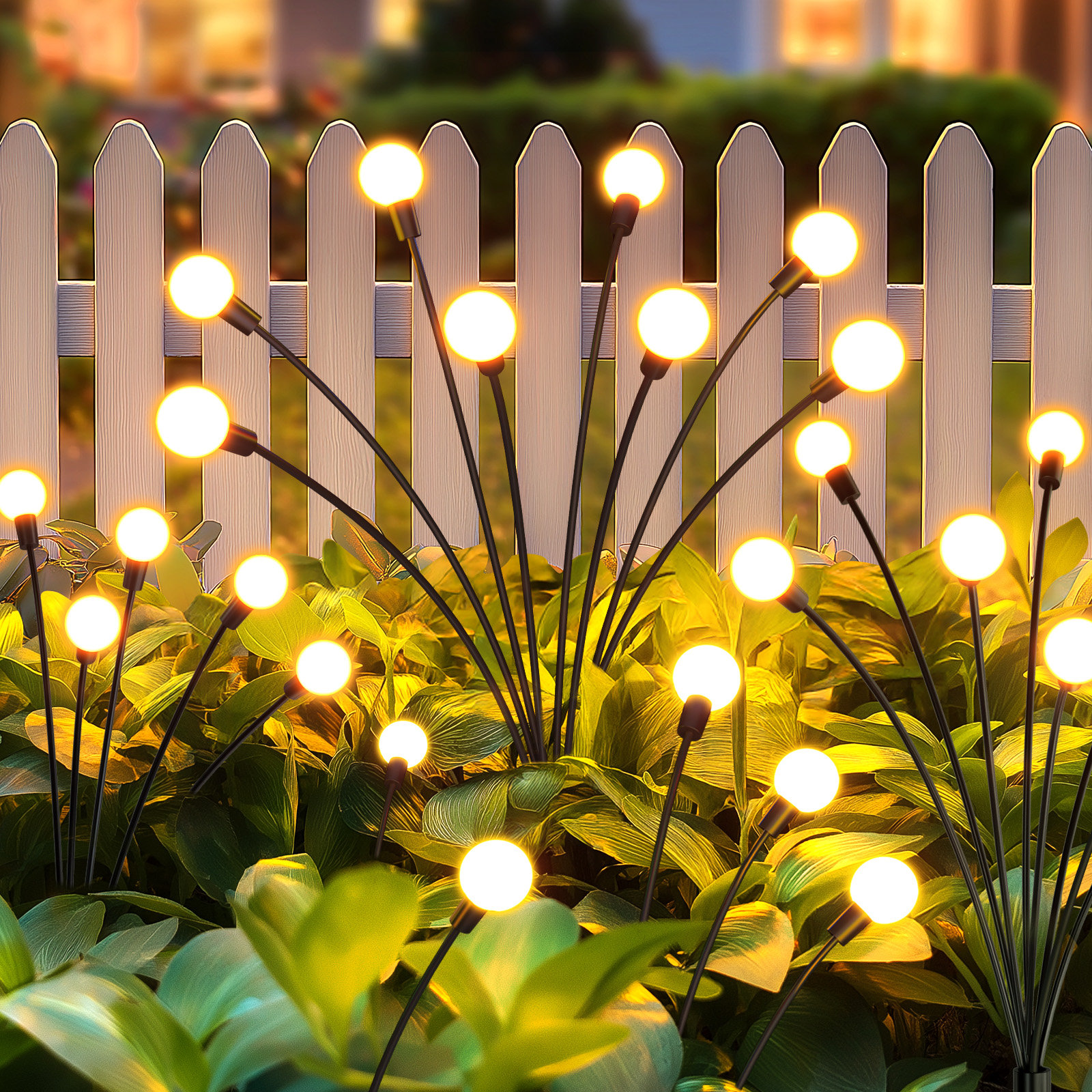 BUCASA 2X Bigger Solar Swaying Lights, 32 LEDs Solar Outdoor Decoration ...