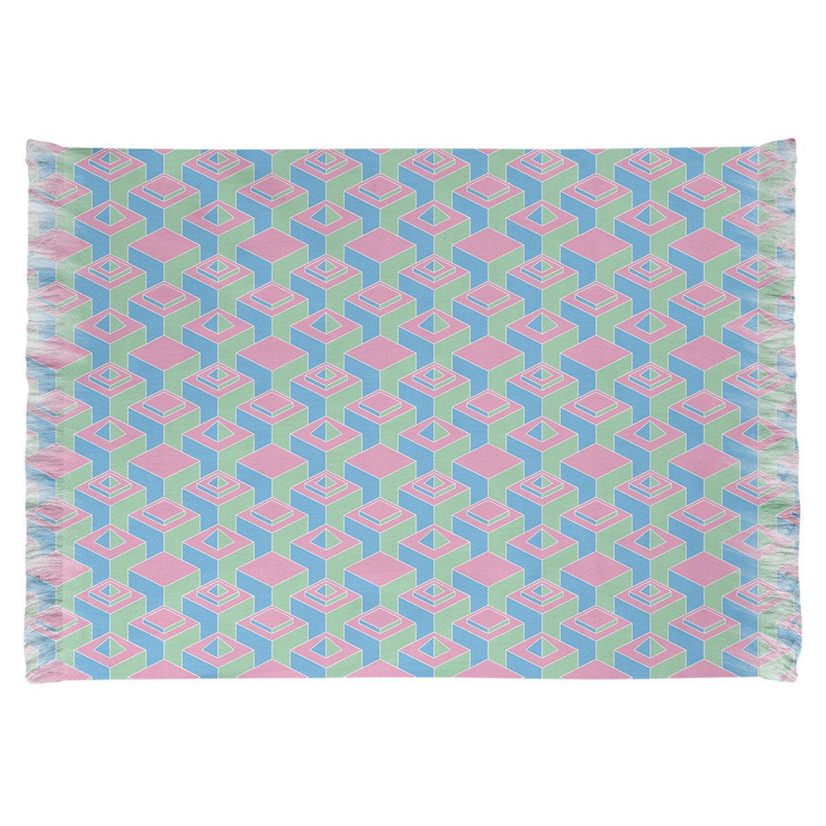 East Urban Home Skyscrapers Pink/Green/Blue Area Rug | Wayfair