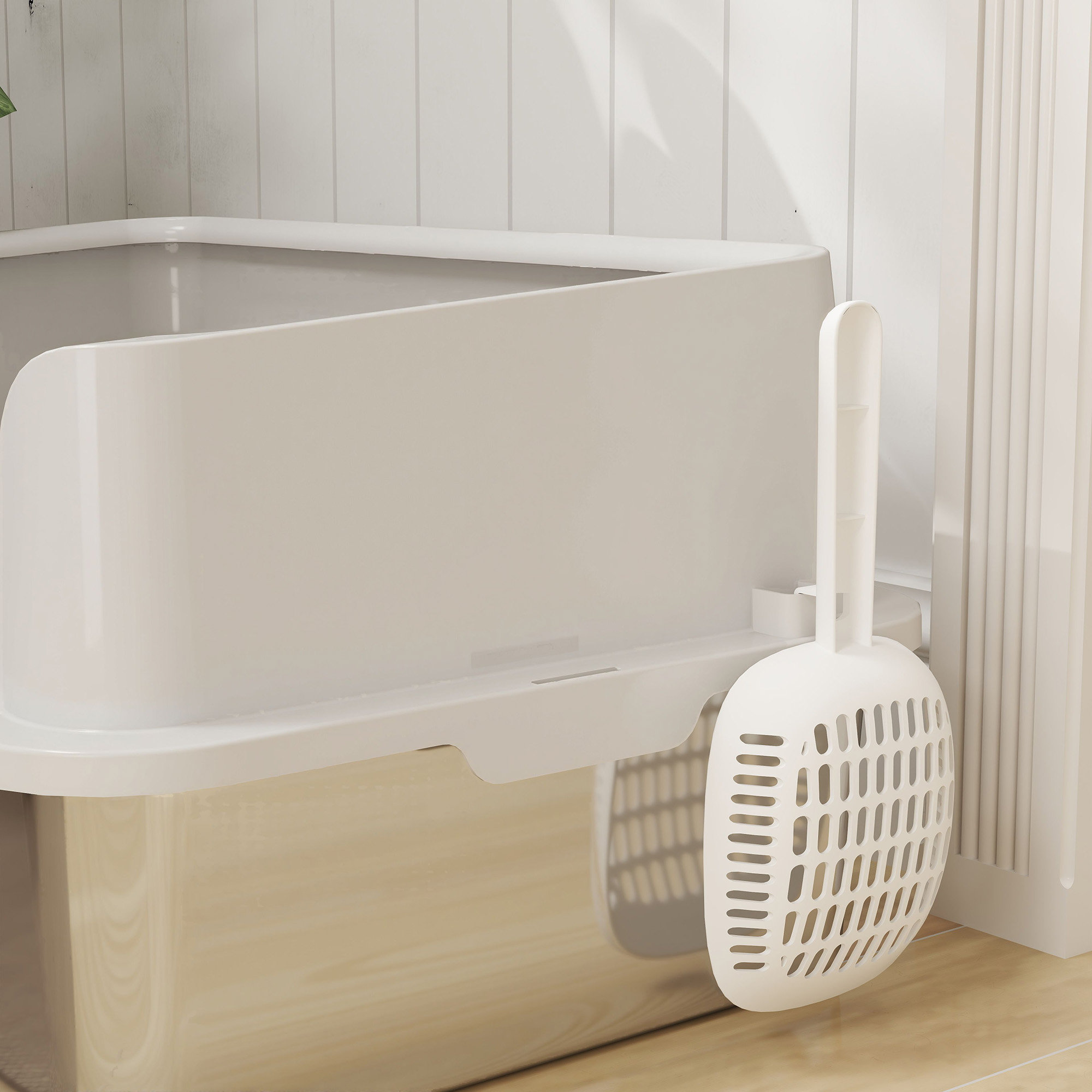 Tucker Murphy Pet™ Stainless Steel Litter Box, XL Enclosed Cat Litter ...