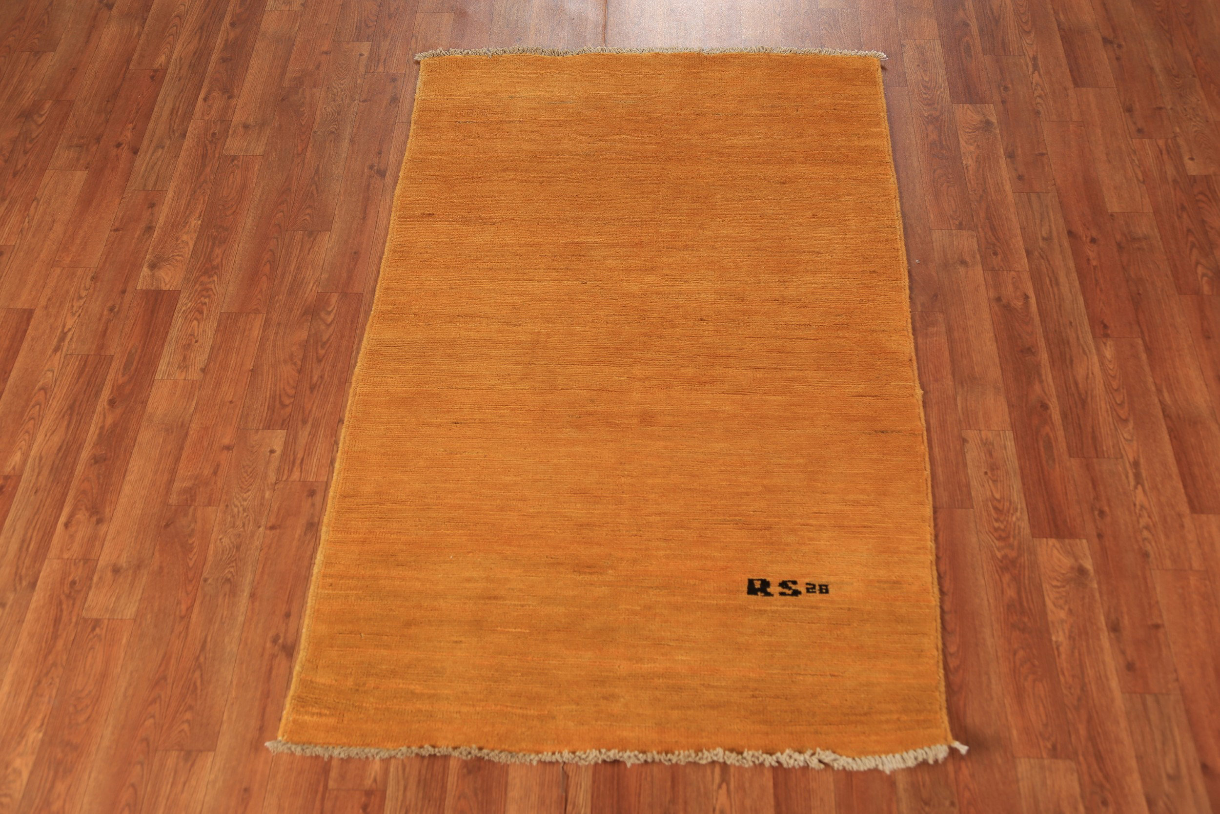 Hokku Designs Modern Rust Gold Gabbeh Oriental Rug 3x5 | Wayfair