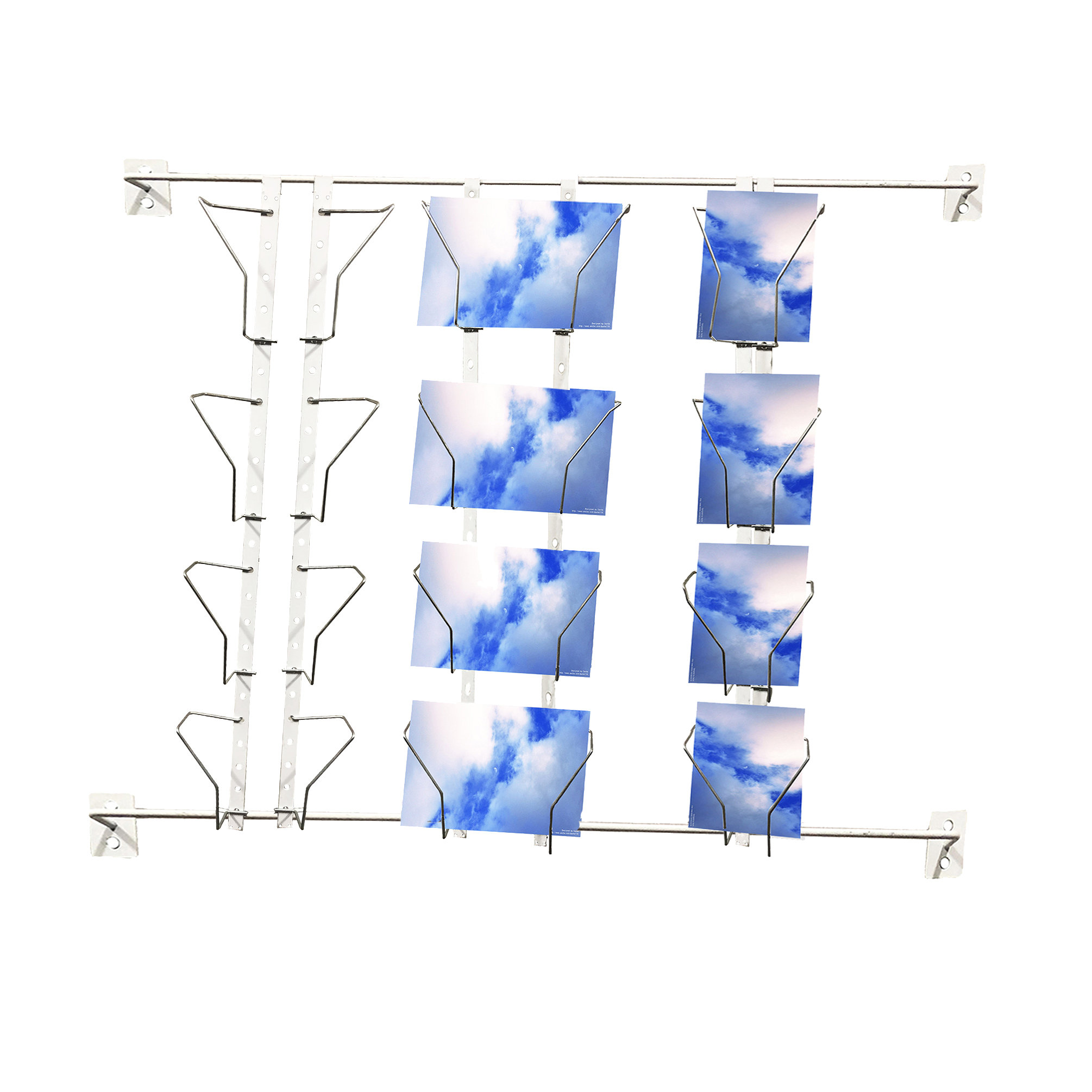 FixtureDisplays Up to 6.25" Wide 12-Pocket Adjustable Display Rack ...