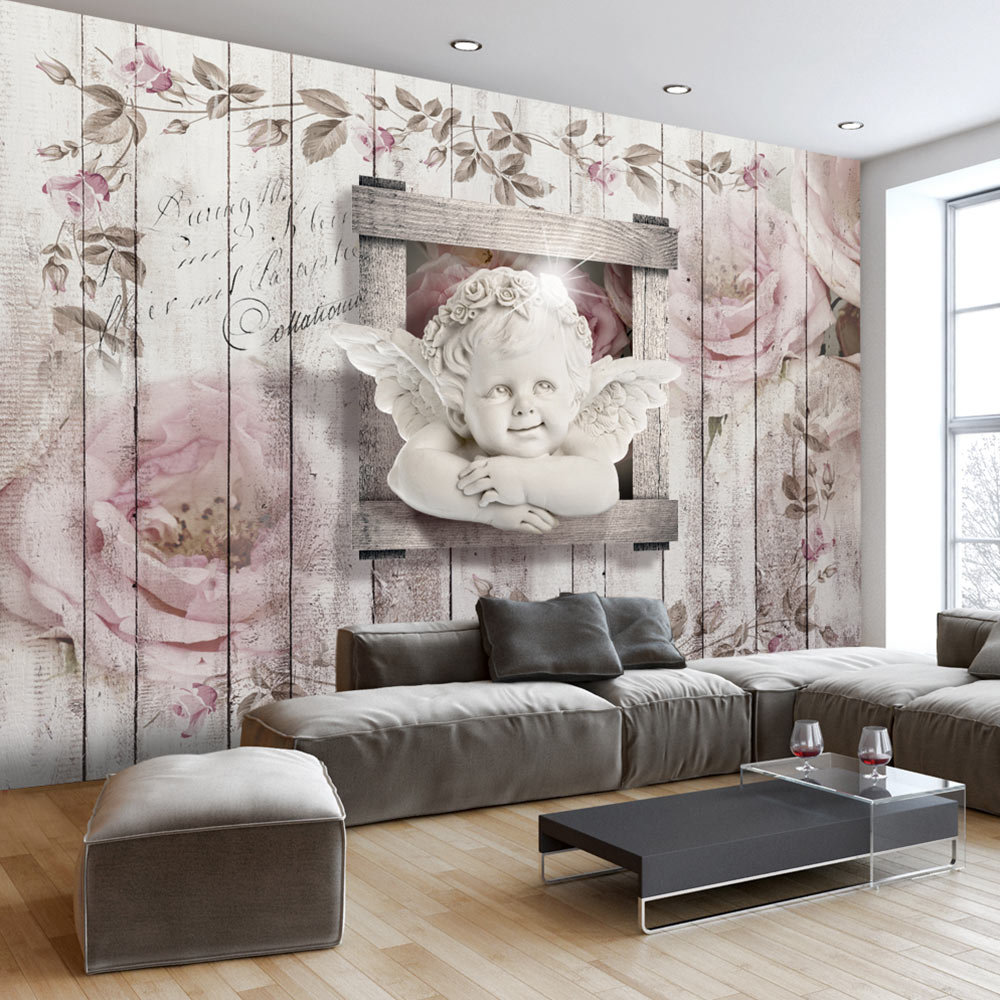 Ophelia & Co. Soluri Wall Mural Peel & Stick - Sweet little Angel | Wayfair