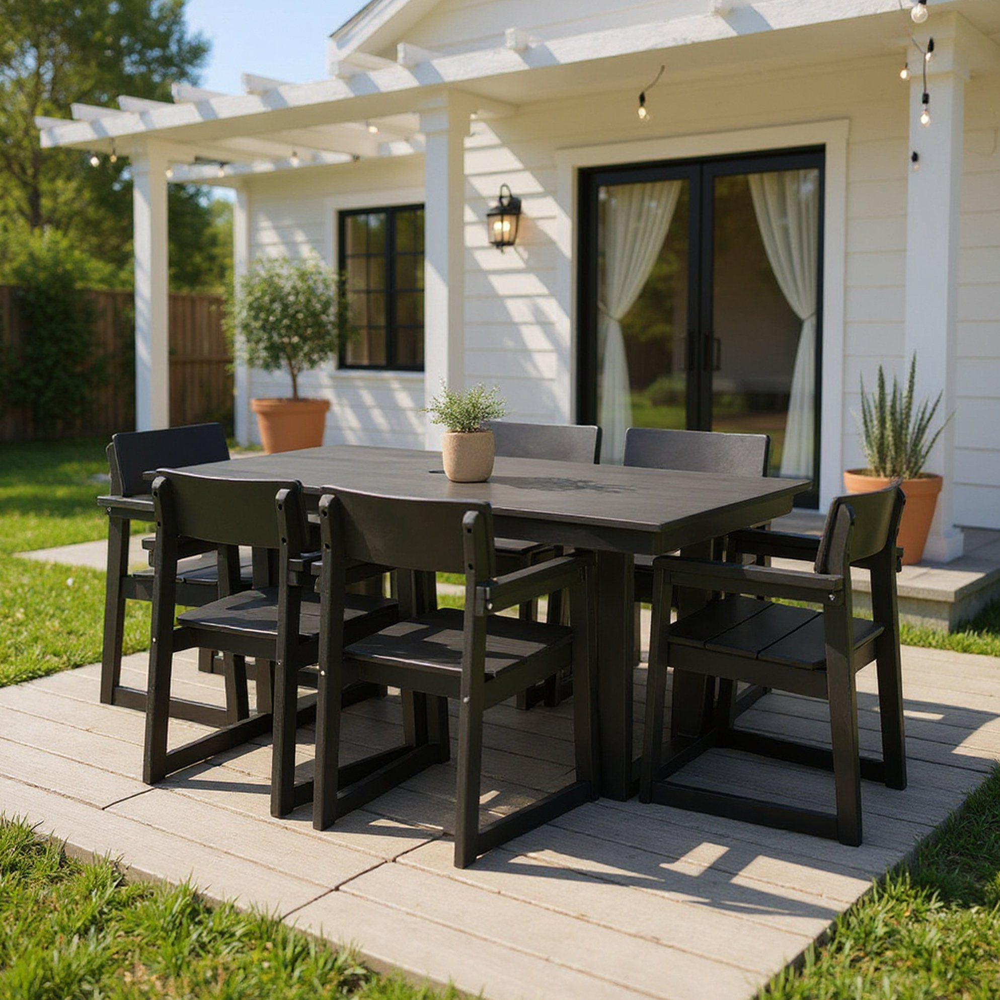 World Menagerie Outdoor Dining For 6 Seaters, Weather - Patio Table And ...