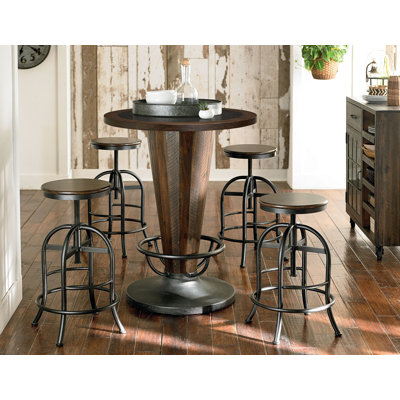 Steelside™ Round Solid Wood Dining Table | Wayfair
