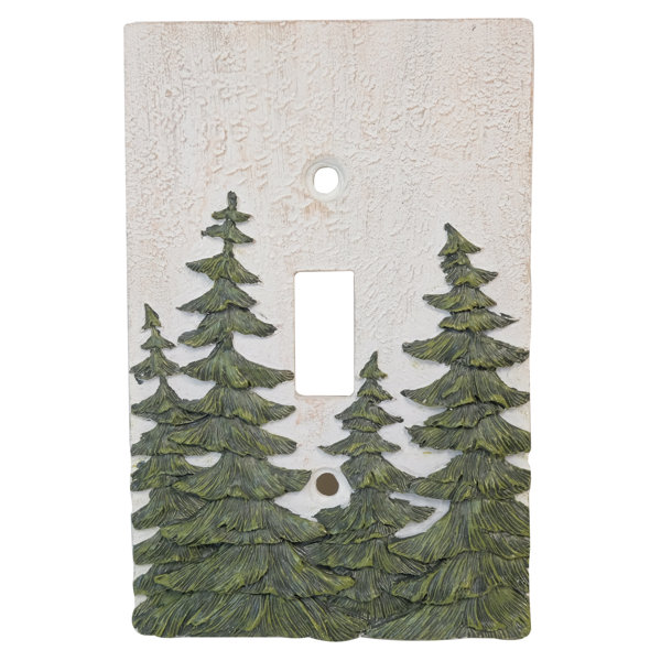 De Leon Collections Evergreen Forest Trees Toggle Switch 1-Gang Toggle ...