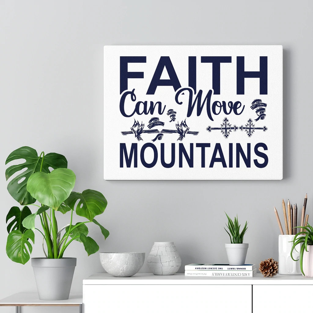 Trinx Faith Can Move Mountains Christian Wall Art Print Ready to Hang | Wayfair