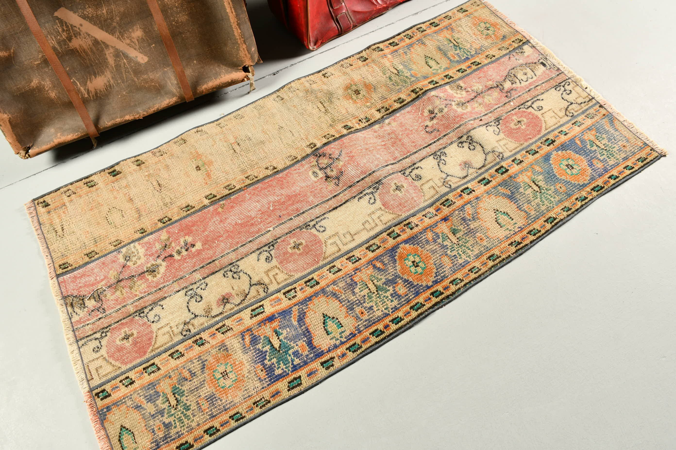 Bungalow Rose Handwoven Turkish Vintage Small Red Carpet Ideal for Wall ...