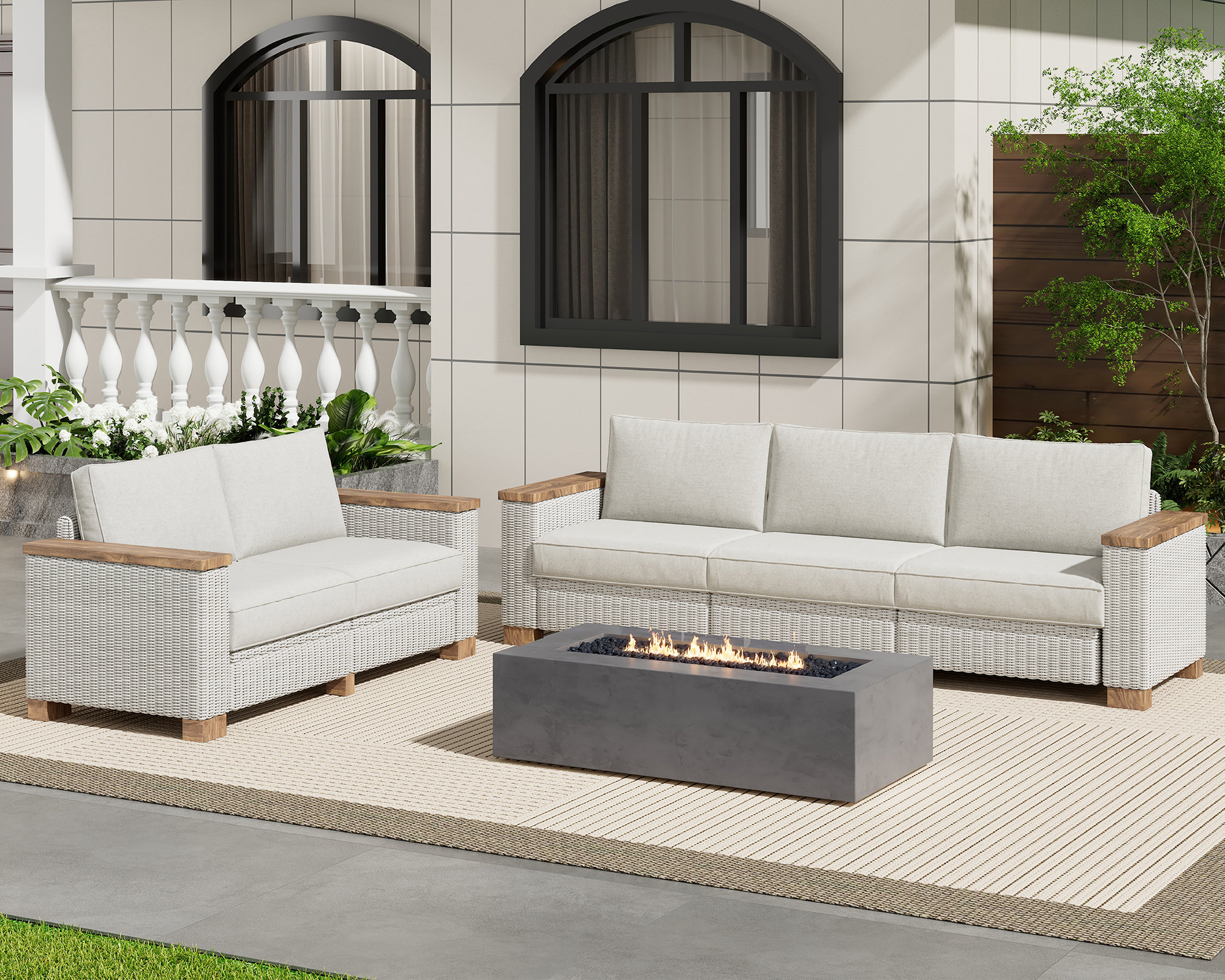 Latitude Run® Akosh 5 Piece Sofa Seating Group with Cushions - Wayfair ...