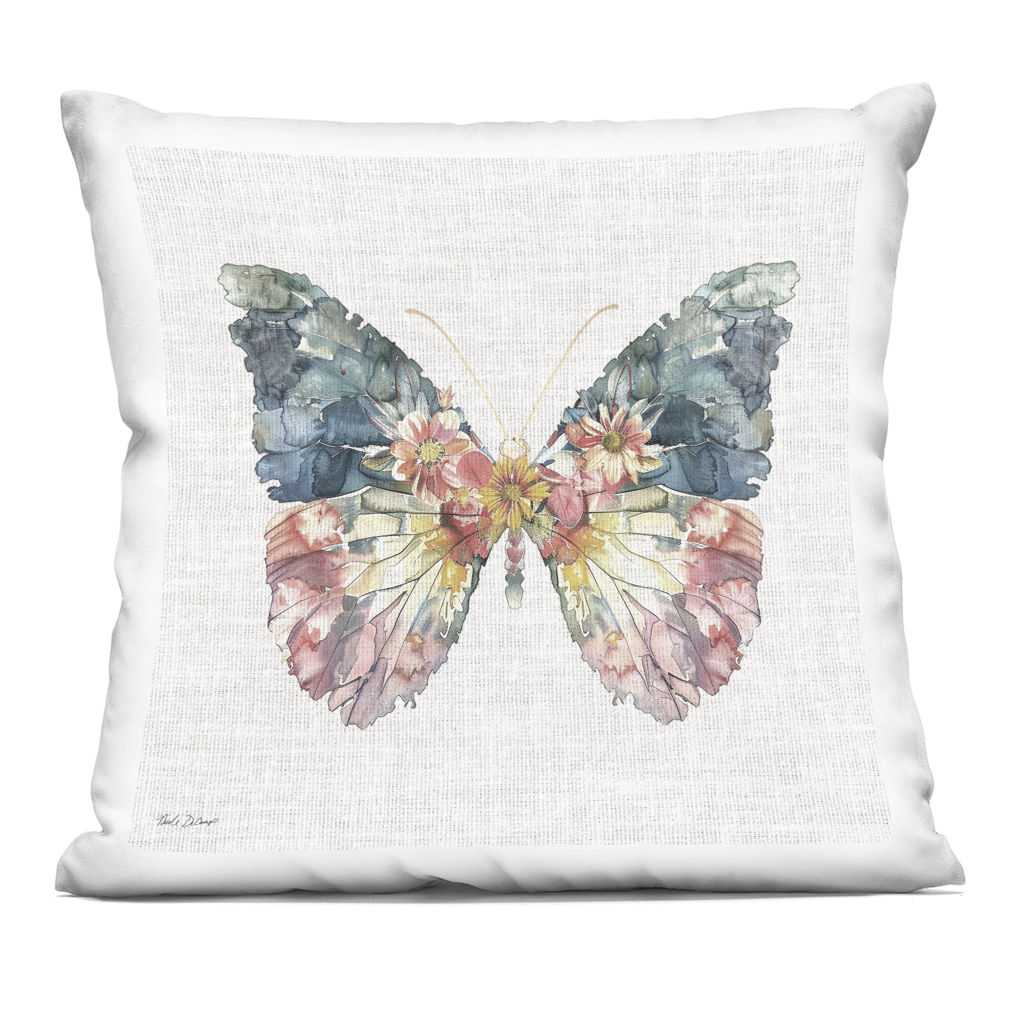 Stupell Industries Floral Flight Butterfly Wings Decorative Printed ...