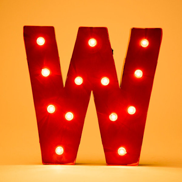 Glitzhome Marquee Words And Text Letter Block | Wayfair