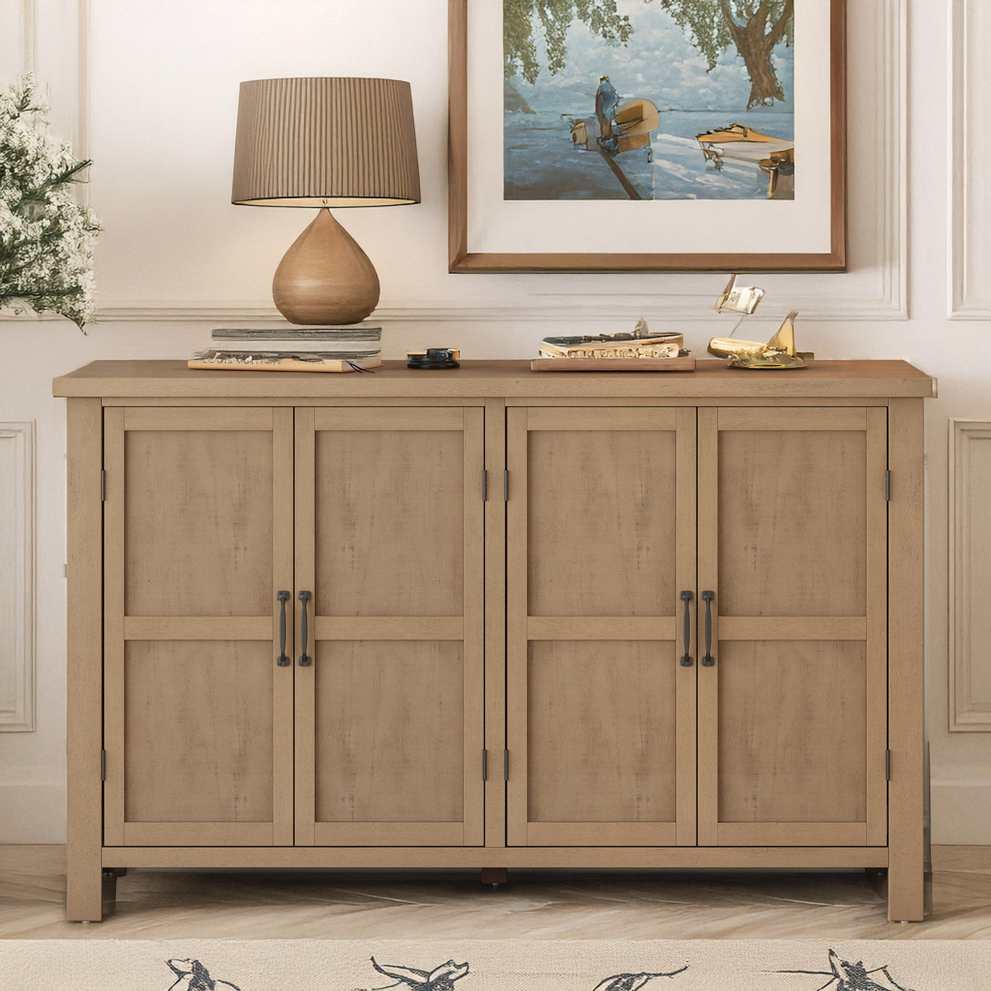Lark Manor™ Versatile 4-Door Sideboard with Adjustable Shelves and ...