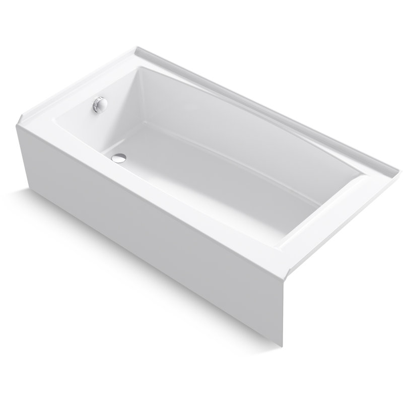 Kohler Entity 60" X 30" Alcove Bath with Integral Apron and Integral ...