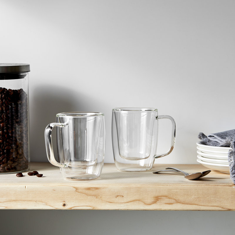 HENCKELS Cafe Roma Double-Wall Glassware 4.5oz. Double Espresso Mug ...