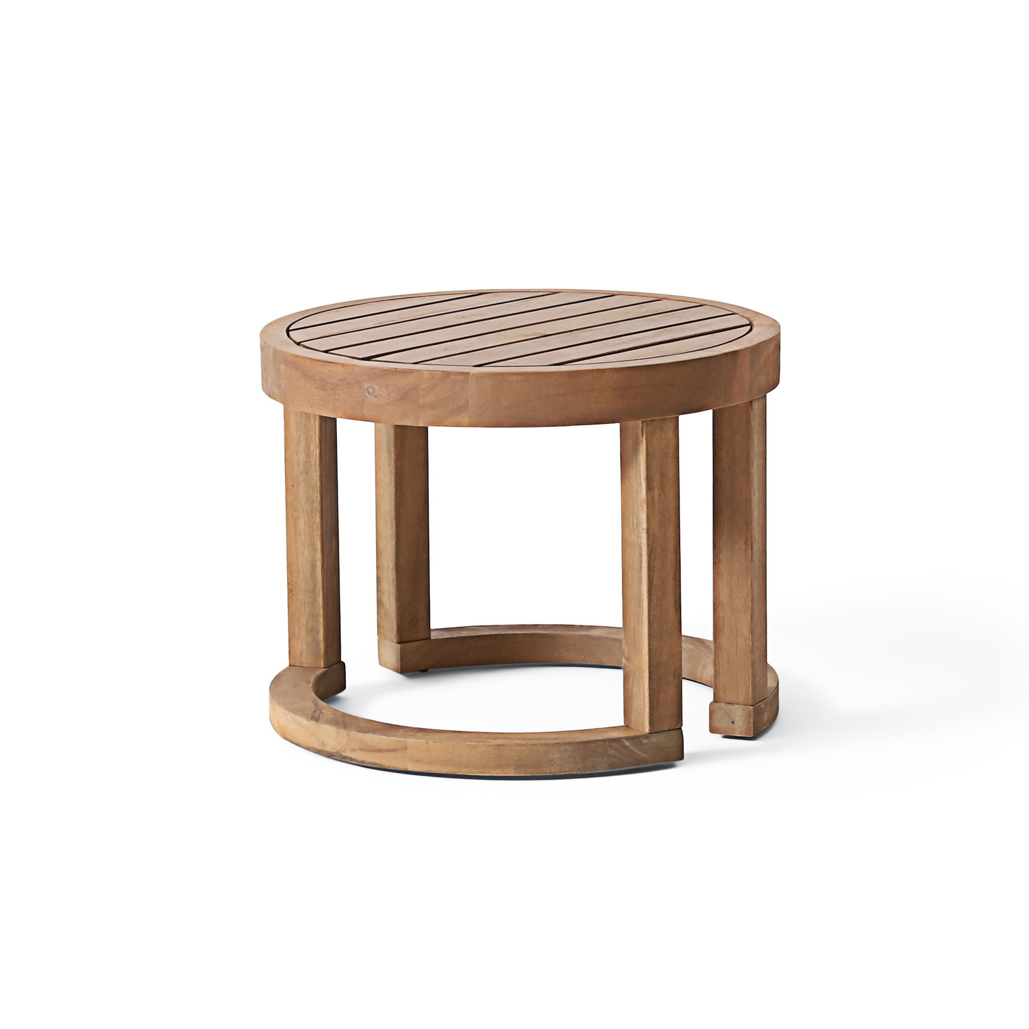 Red Barrel Studio® Outdoor Wood Patio Side Table Outdoor Round End ...