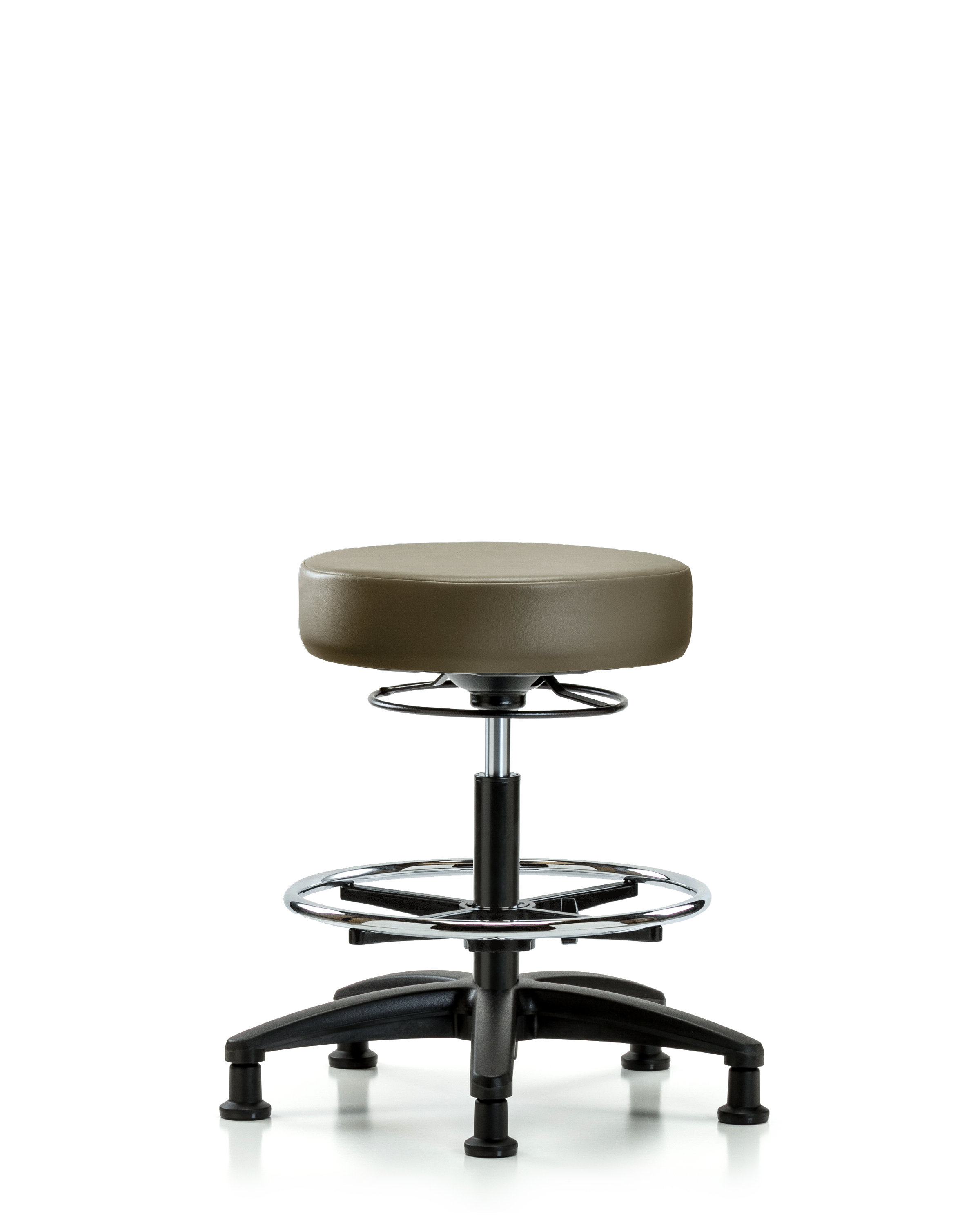 Inbox Zero Vinyl Stool Without Back Chrome - High Bench Height With ...