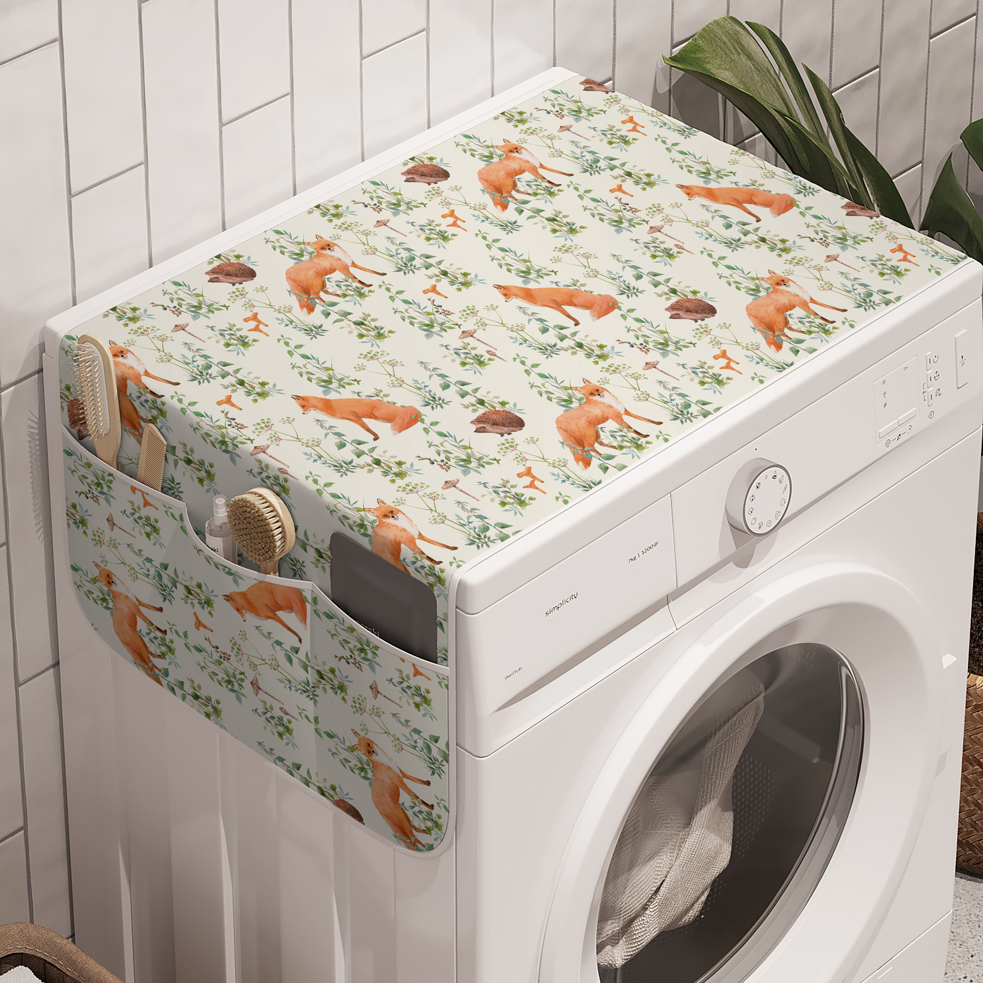 East Urban Home Fox Washing Machine Organizer Pack of 2 47" x 18.5 ...
