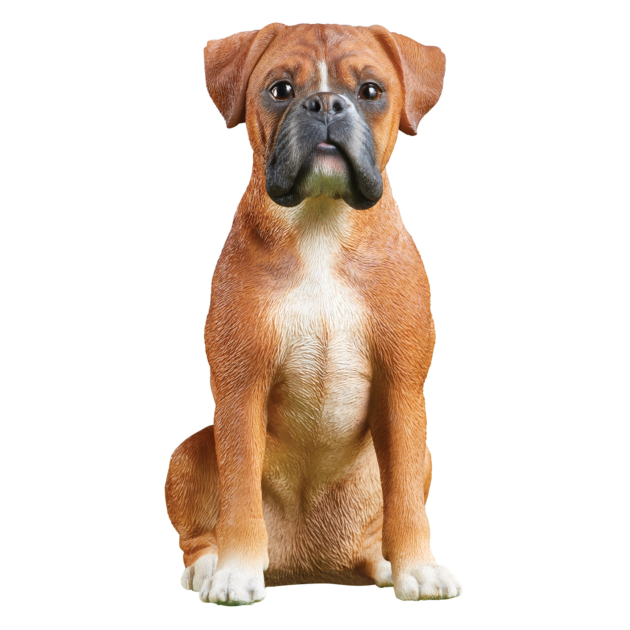 Winston Porter Hand-Painted Boxer Dog Decorative Statue | Wayfair