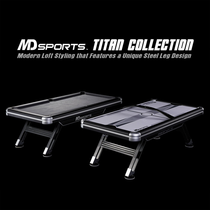 MD Sports Titan 7.4' Billiard Table with Playing Accessories & Reviews ...