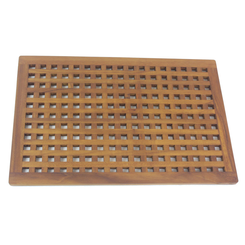Aqua Teak Grate Estate the Original Kitchen Mat | Wayfair