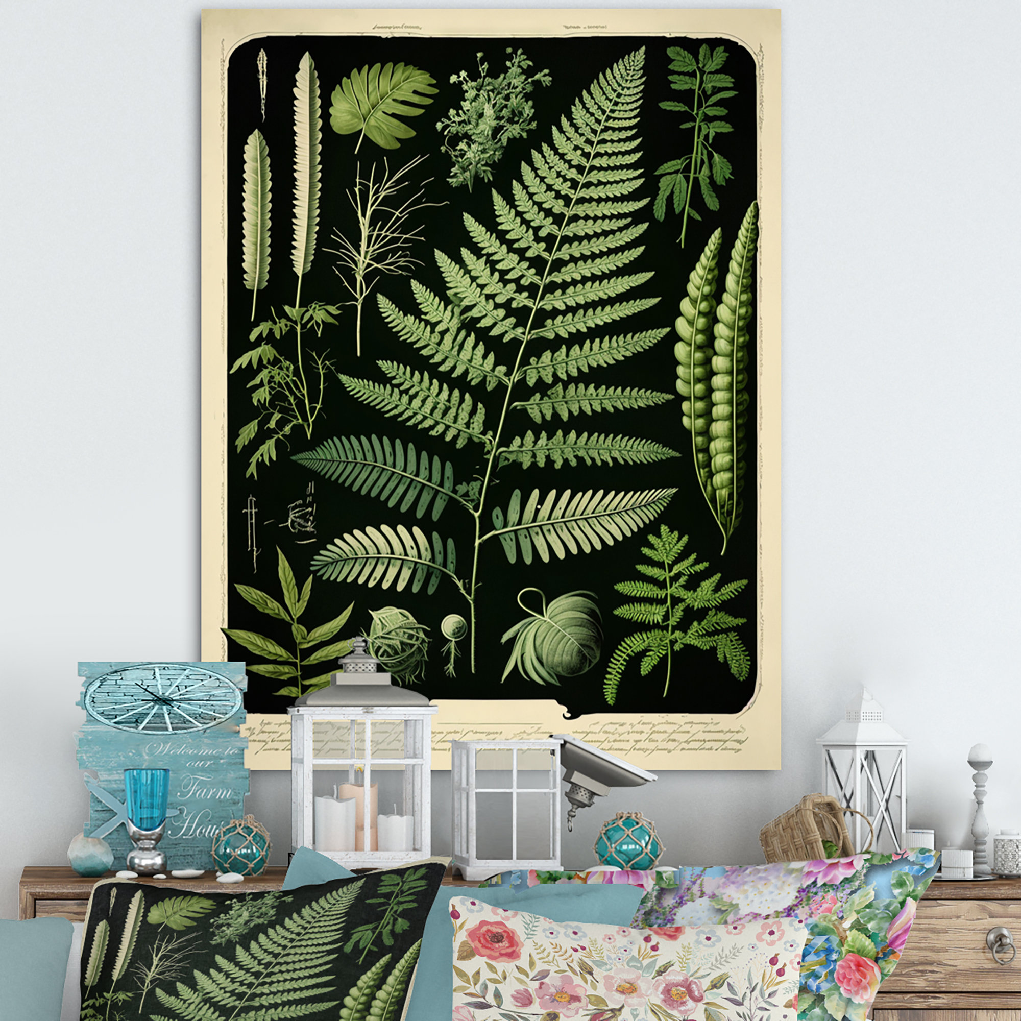 Bay Isle Home™ Fern On Retro Victorian Chart III - Ferns Wall Decor ...