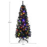 The Holiday Aisle® Slim Pre-Lit Black Pencil Christmas Tree with 700 ...