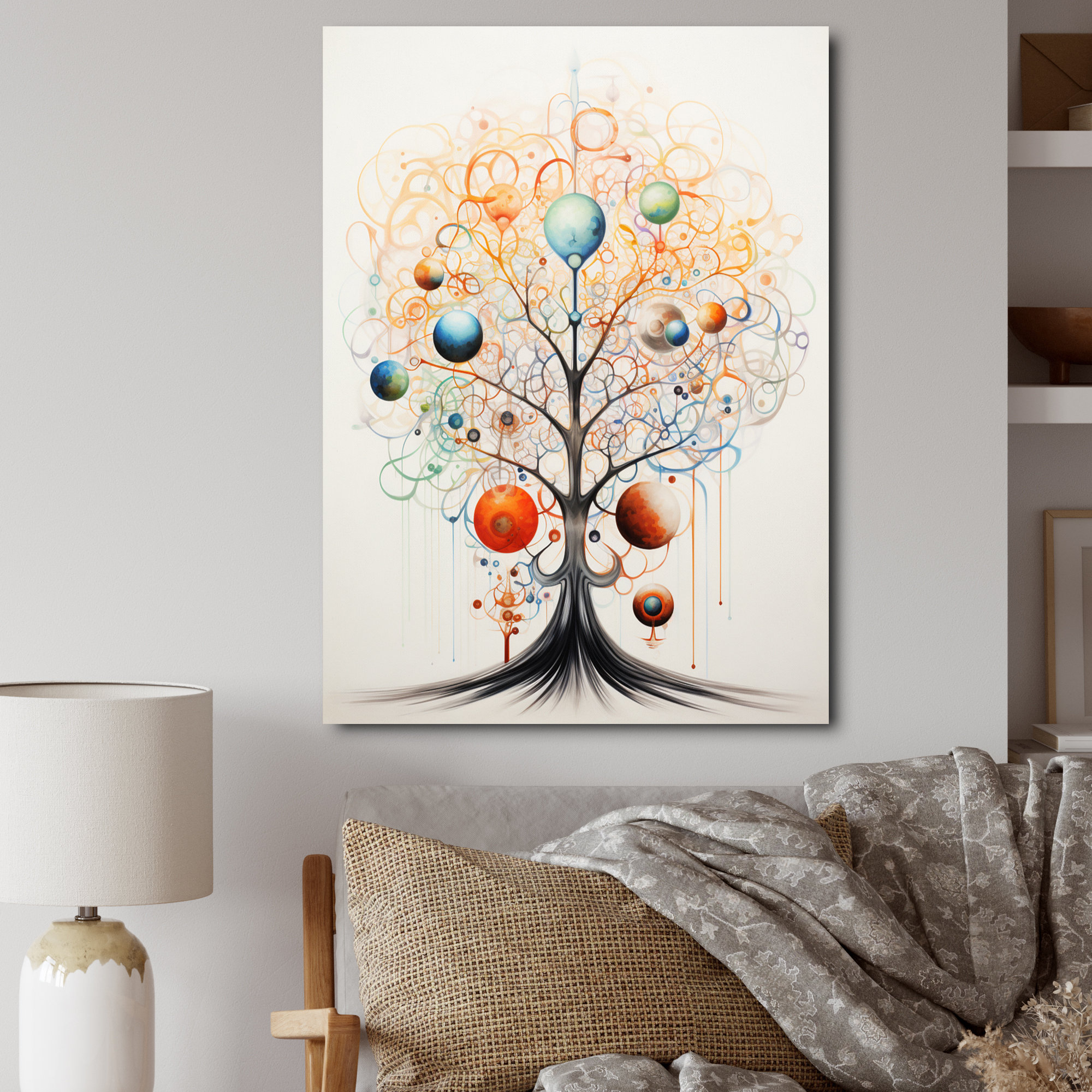 Wrought Studio™ Minimal Atomic Tree Abstract Botanical - Landscape ...