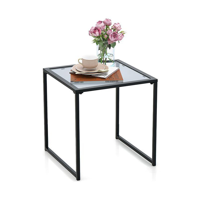 Latitude Run® Lefancy Patio Tempered Glass End Table Side Table with ...